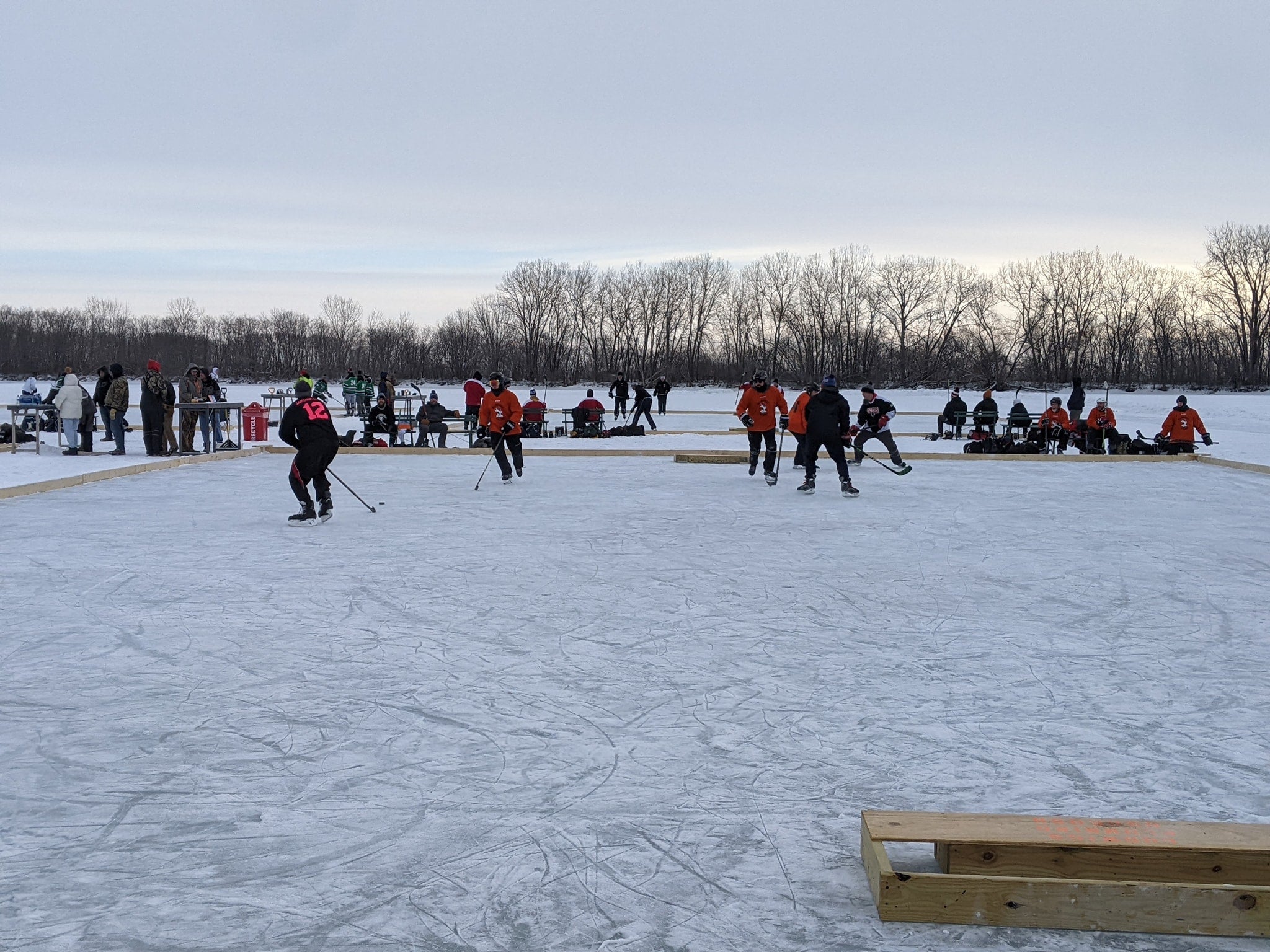 Pond Ice Hockey Wallpaper